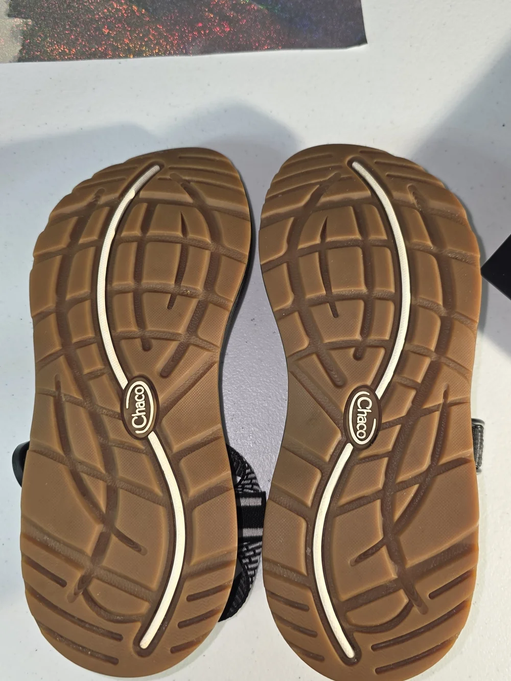 Chaco | Shoes | Chaco Zcloud Strappy Sandal In Black And White Womens ...
